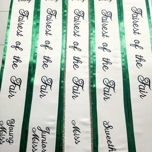 Custom Embroidered Pageant Sash With Caroline Font - Etsy