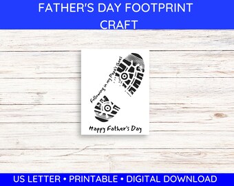 Father's Day Footprint Art Keepsake Gift for Dad From - Etsy