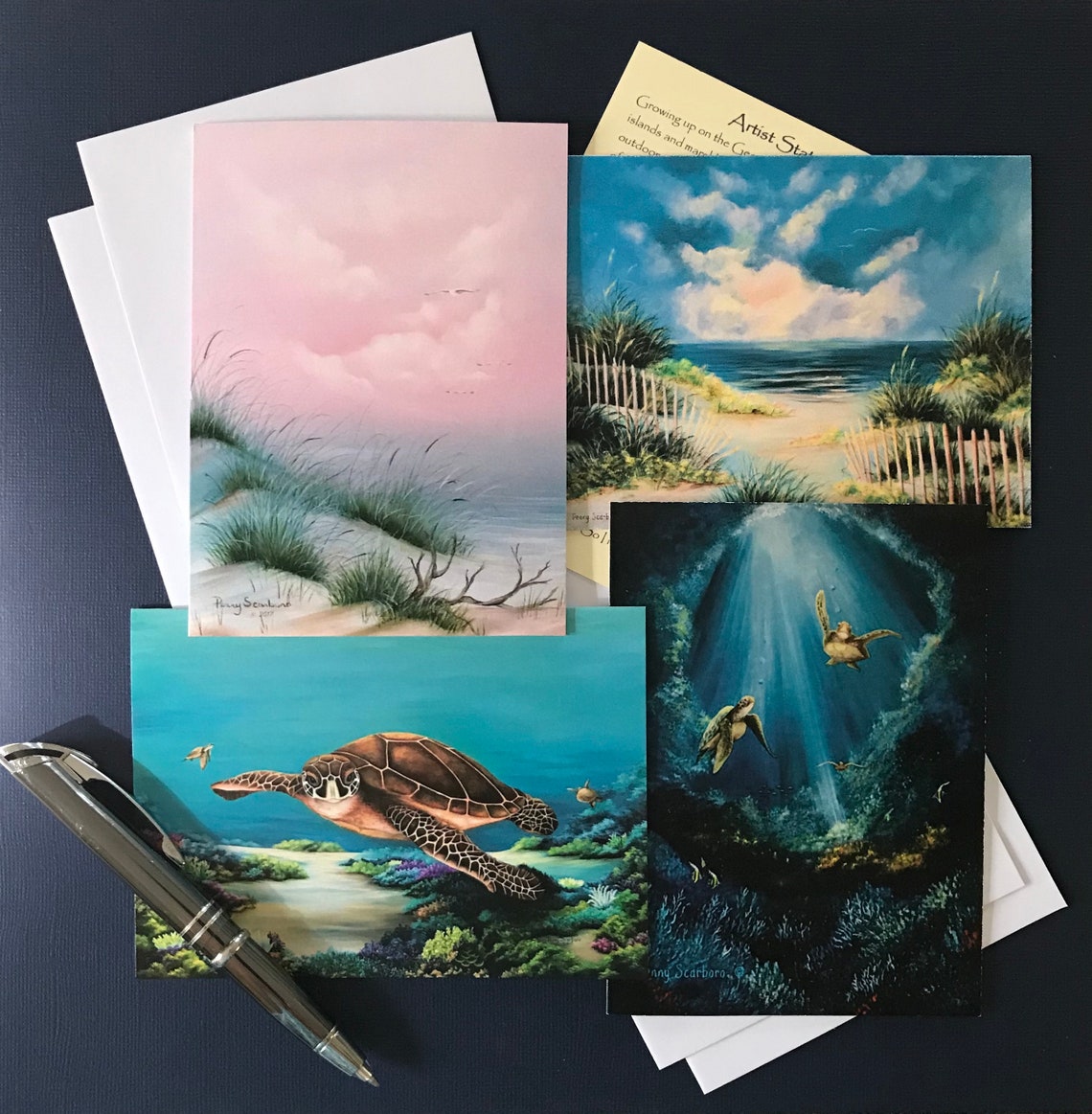 Loggerhead Sea Turtle Painting of Sea Turtle Coral Reef - Etsy