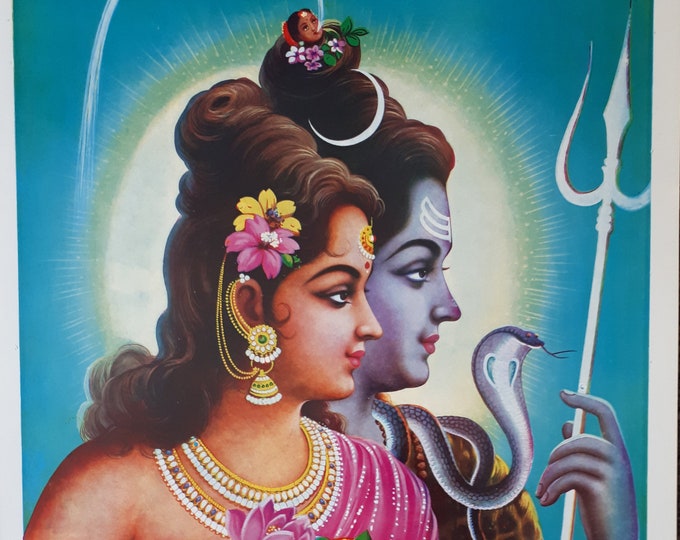 Shiv Parvati -classic Pose Infront of a Shivling by Sharma Publications ...