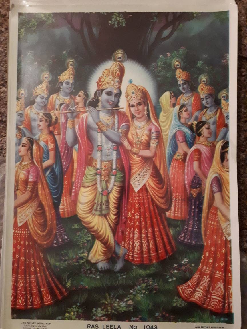 Radha Krishna Ras Leela - Etsy