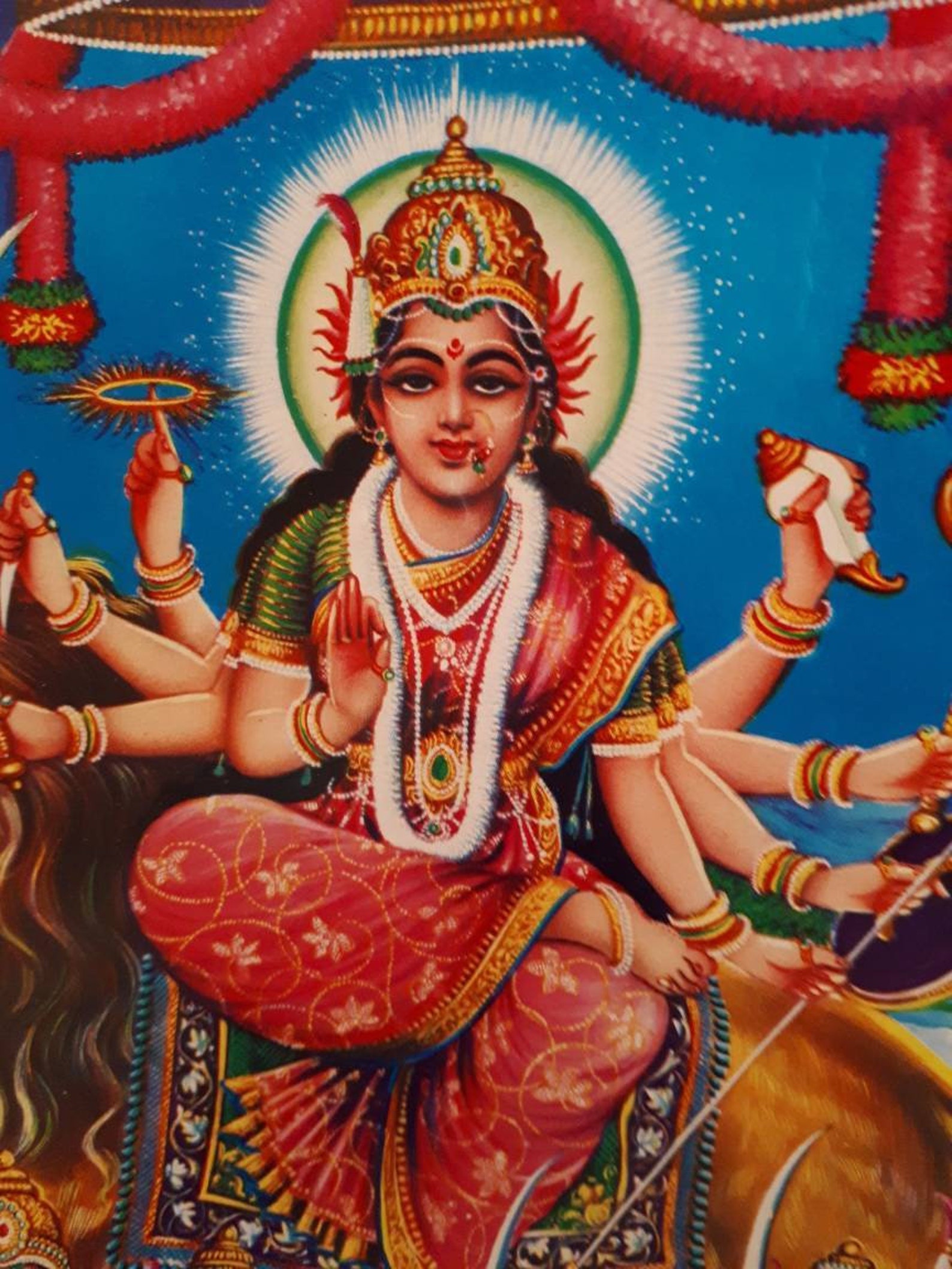 Hindu Vintage Print of Nav Durga by Brijbasi Press - Etsy