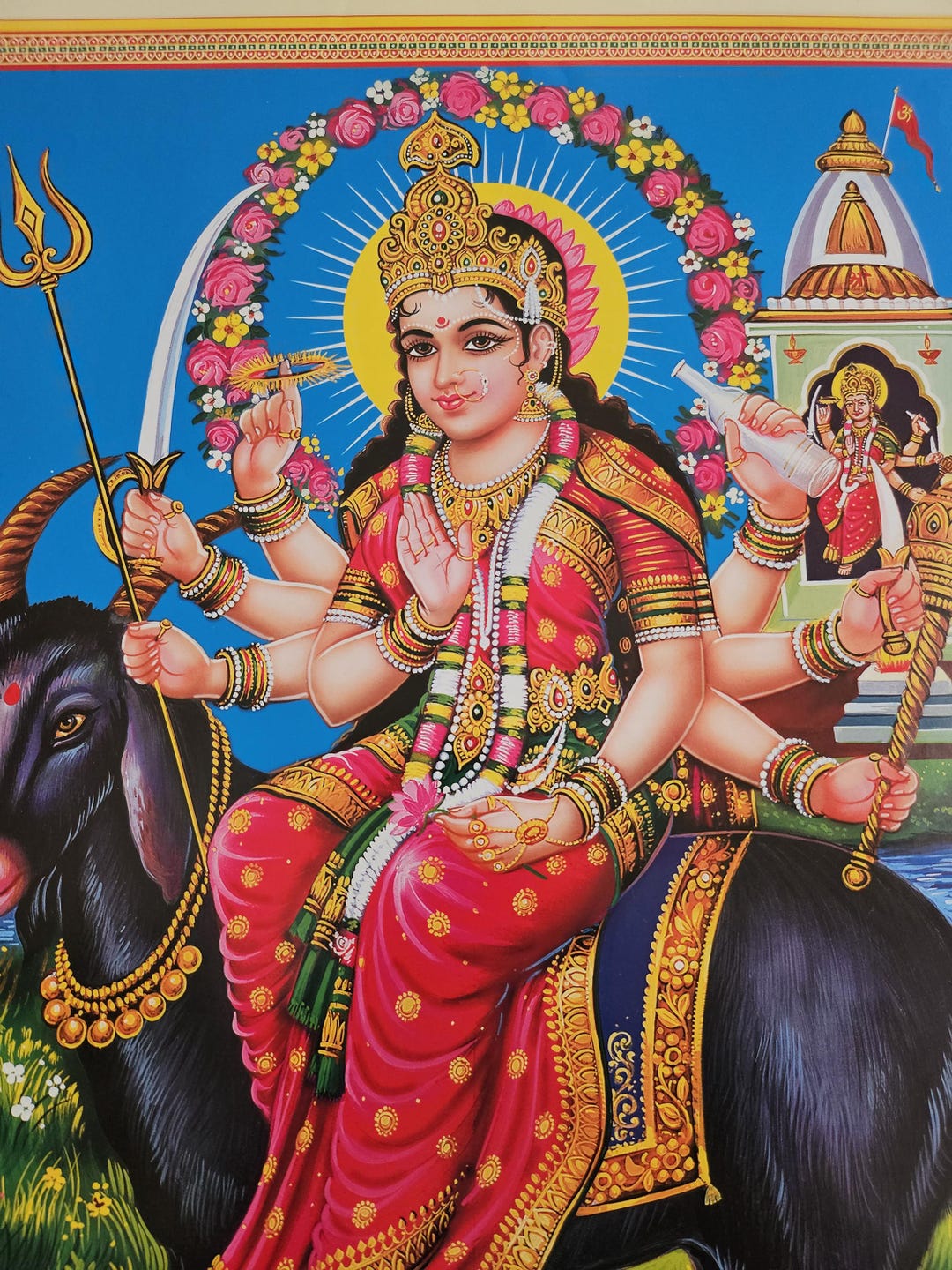 Digital Print of Hindu Goddess Meldi Maa 15inch X 20inch Unframmed by ...