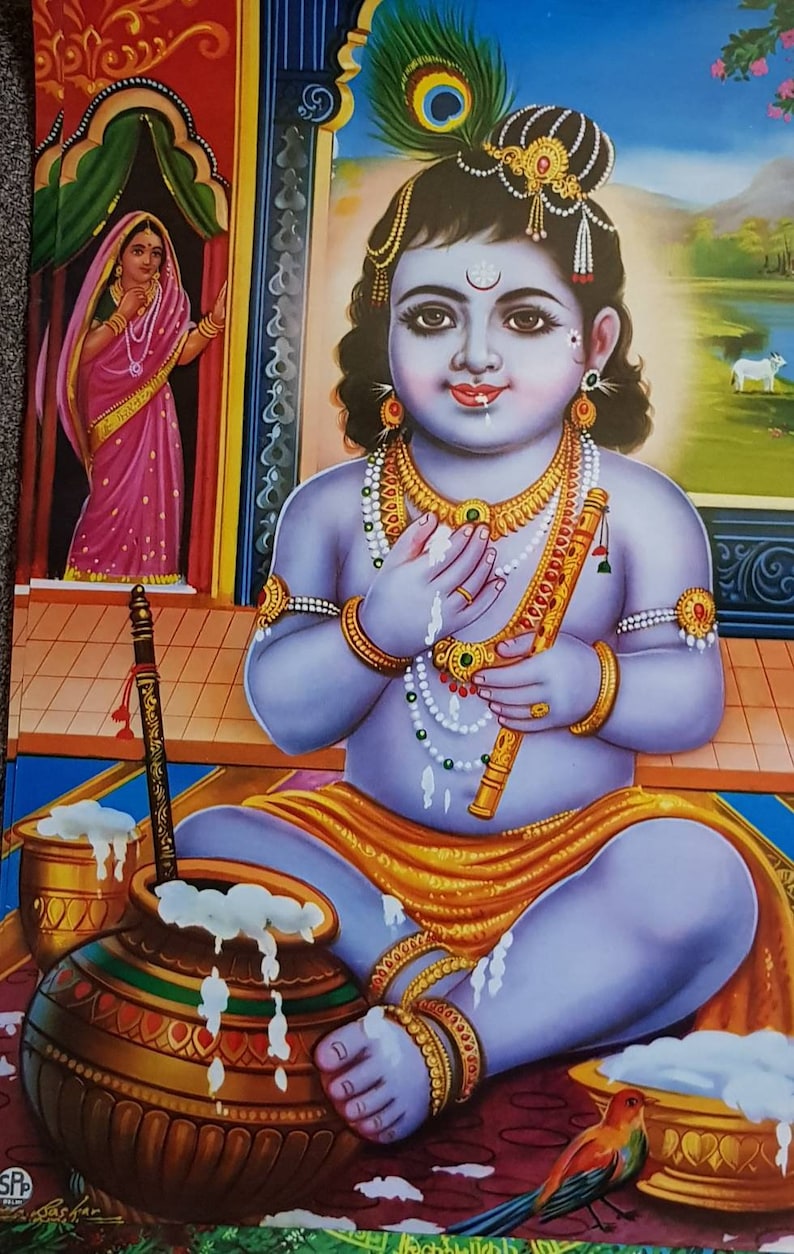 Large Print of Bal Gopal 2535 by SPP - Etsy