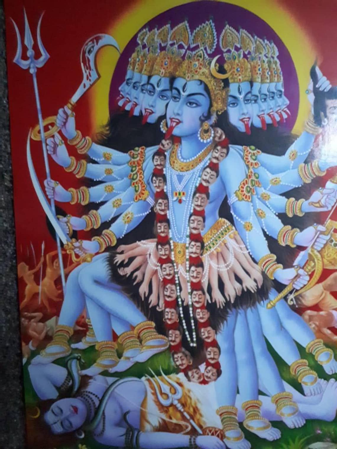 Hindu Goddess Maha Kali. Reprint by Brijbasi Press - Etsy