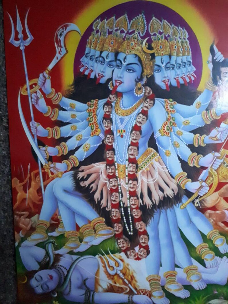 Hindu Goddess Maha Kali. Reprint by Brijbasi Press - Etsy