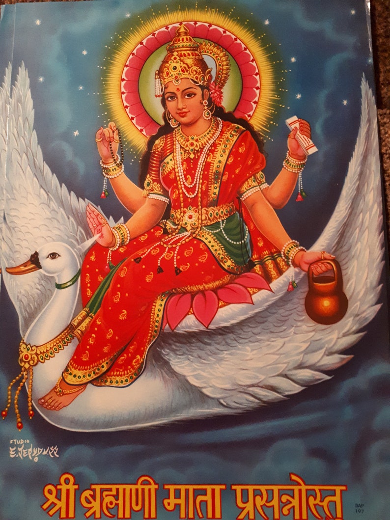 Hindu Goddess Brahmani Maa - Etsy