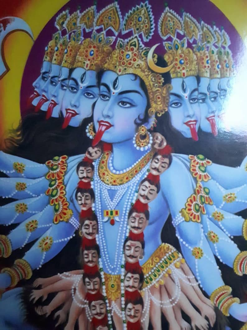 Hindu Goddess Maha Kali. Reprint by Brijbasi Press - Etsy