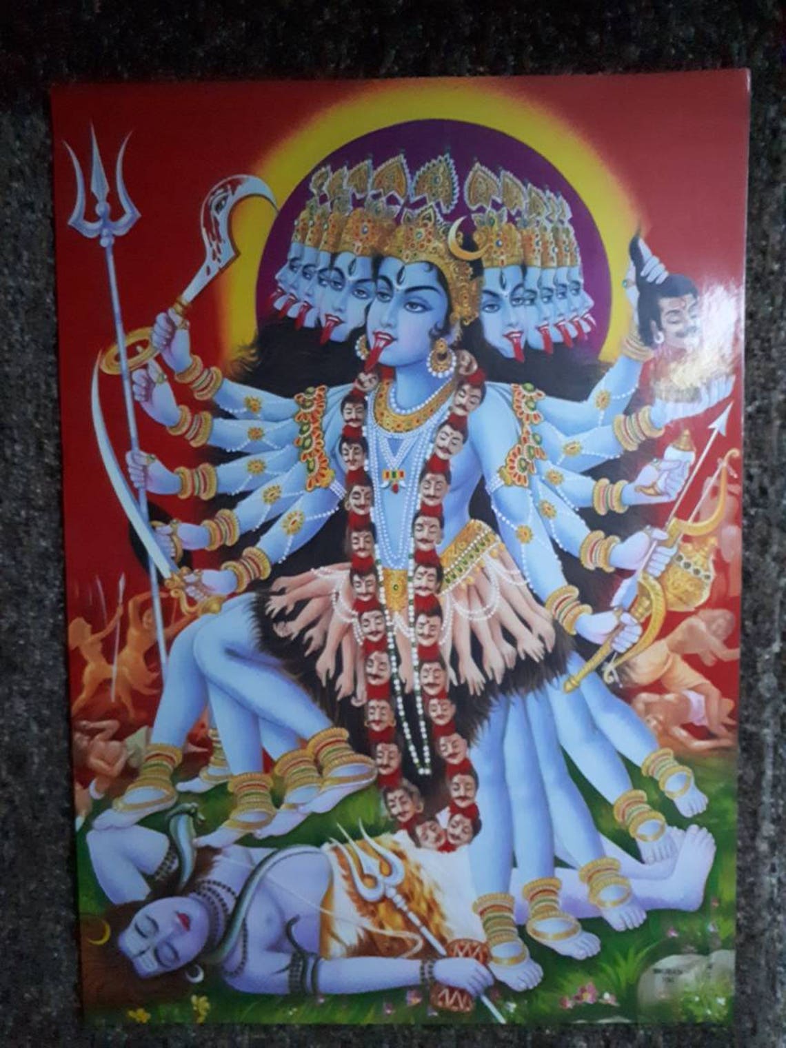 Hindu Goddess Maha Kali. Reprint by Brijbasi Press | Etsy