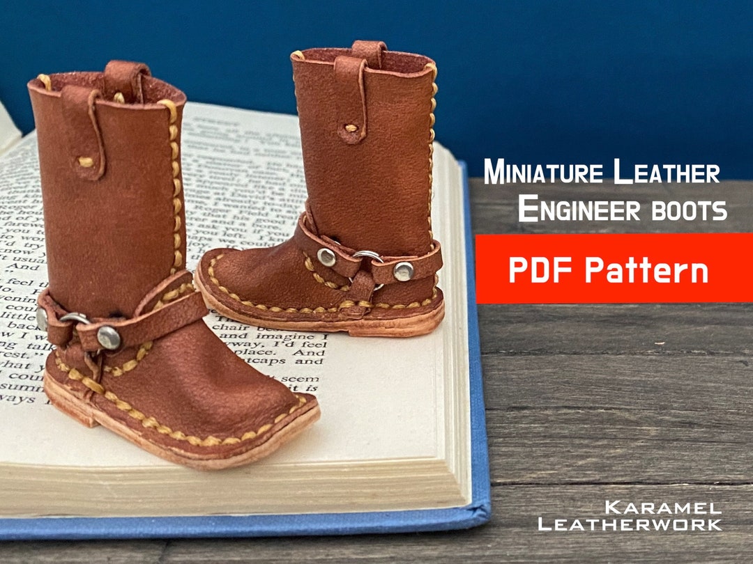 Miniature Leather Engineer Boots, PDF Pattern, Instant Download ...