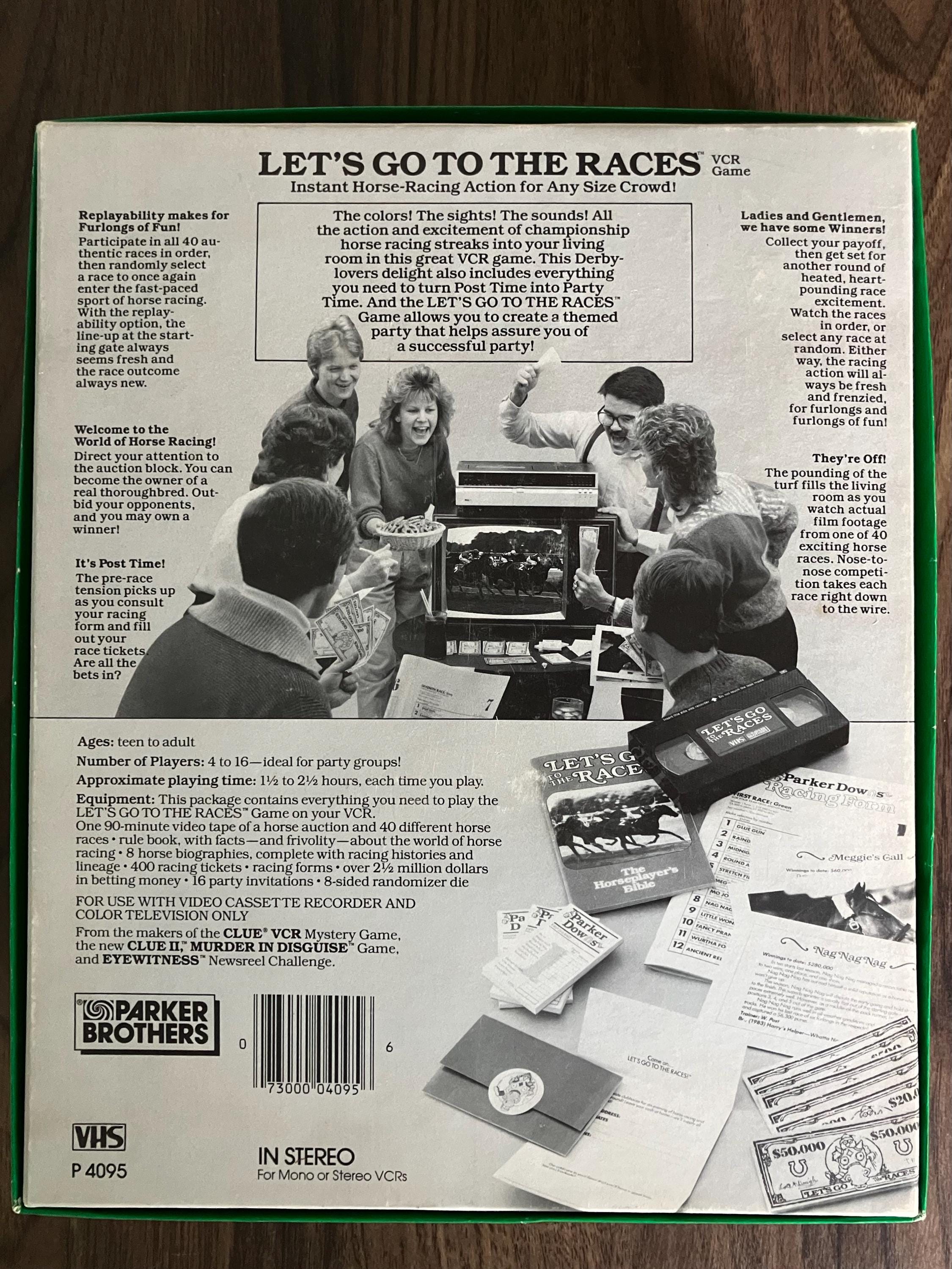 1987 Vintage “let’s Go to the Races” VHS Horse Racing Board Game - Etsy