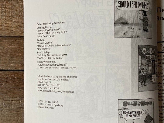 2001 one Big Happy Comic Strip Collection all the Dirt - Etsy