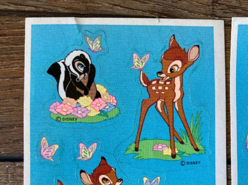 Vintage Disney's Bambi Hallmark Stickers - Etsy
