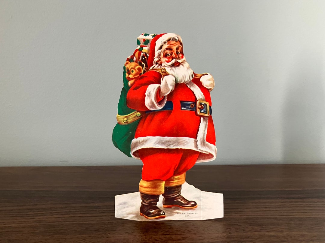 Vintage Santa Clause Bank Christmas Club Stand-up Litho Card - Etsy