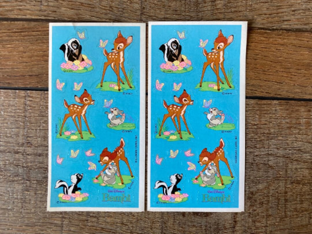Vintage Disney's Bambi Hallmark Stickers - Etsy