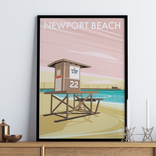 Newport Beach California Sticker Decal Beach Ocean Surfing - Etsy