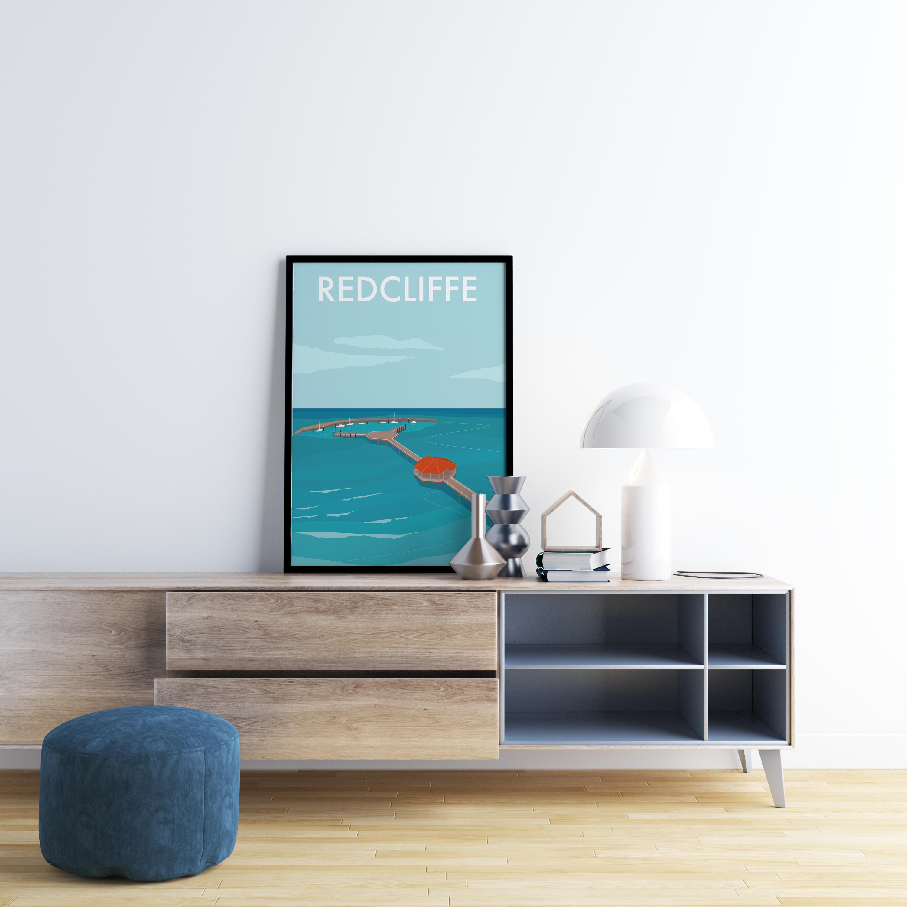 Redcliffe Jetty Brisbane Travel Print, Redcliffe Art Print Australia ...