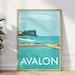 Avalon Beach Art Print, Avalon Northern Beaches Sydney Travel Poster ...