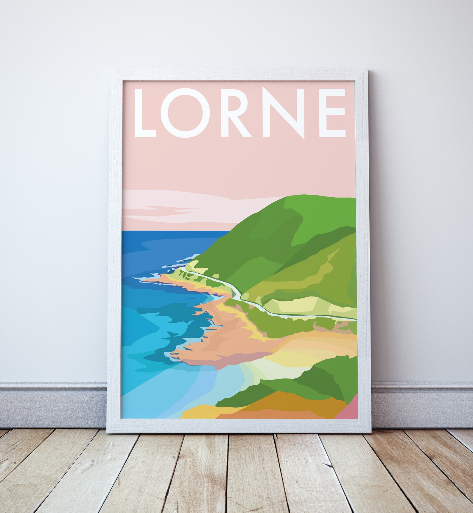 Lorne Great Ocean Road Beach Travel Print Poster Melbourne - Etsy UK
