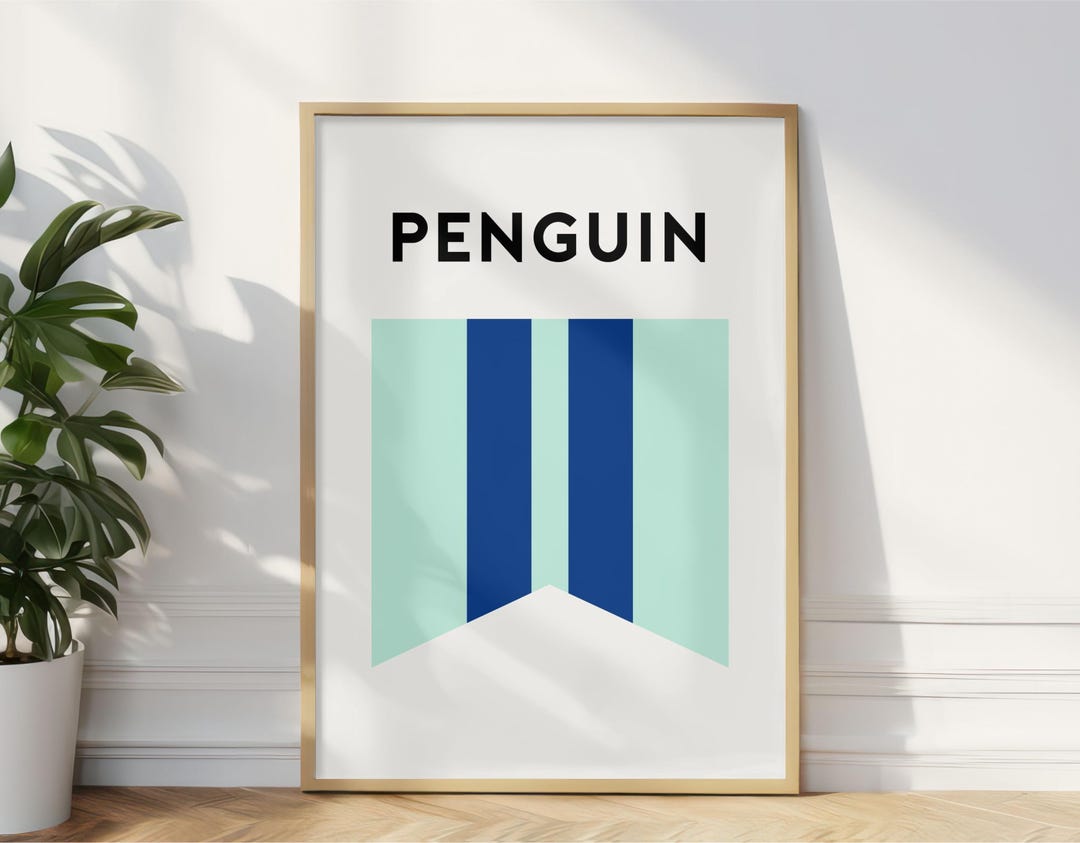 Penguin Tasmania SLSC Wall Art Print, Penguin Beach Surf Club Flag Art ...