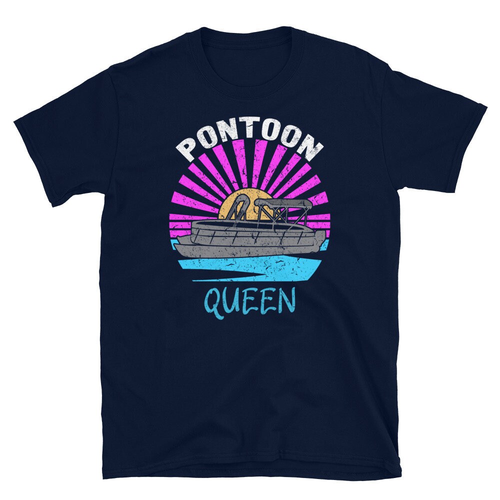Pontoon Queens Womens Shirt, Funny Pontoon Boat Shirt, Captain T-shirt ...