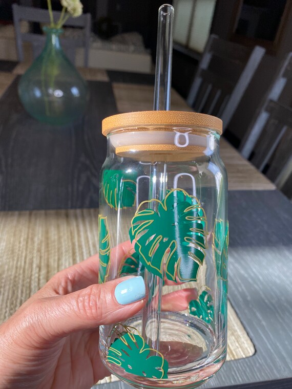 Monstera Soda Can Glass - Etsy