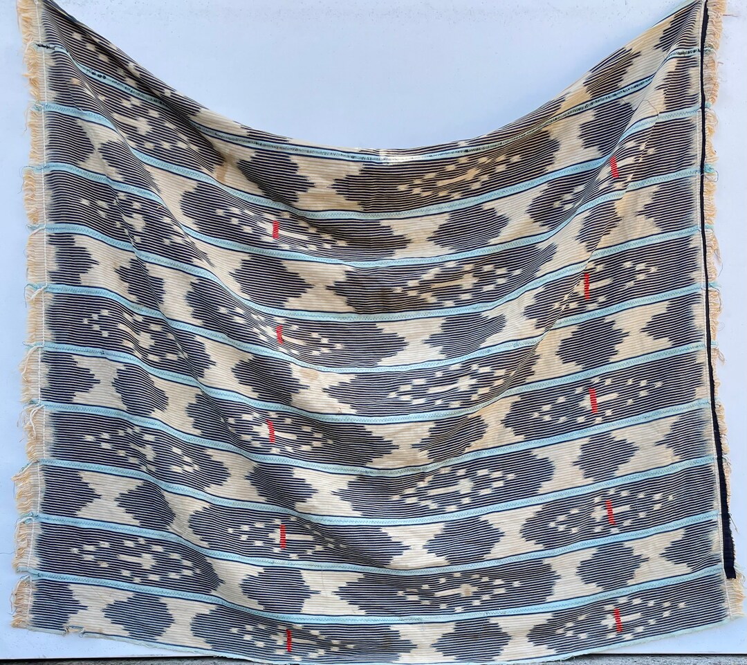 Baule Ikat Textile, Vintage Cloth, Hand Dyed Cotton Fabric, Faded ...