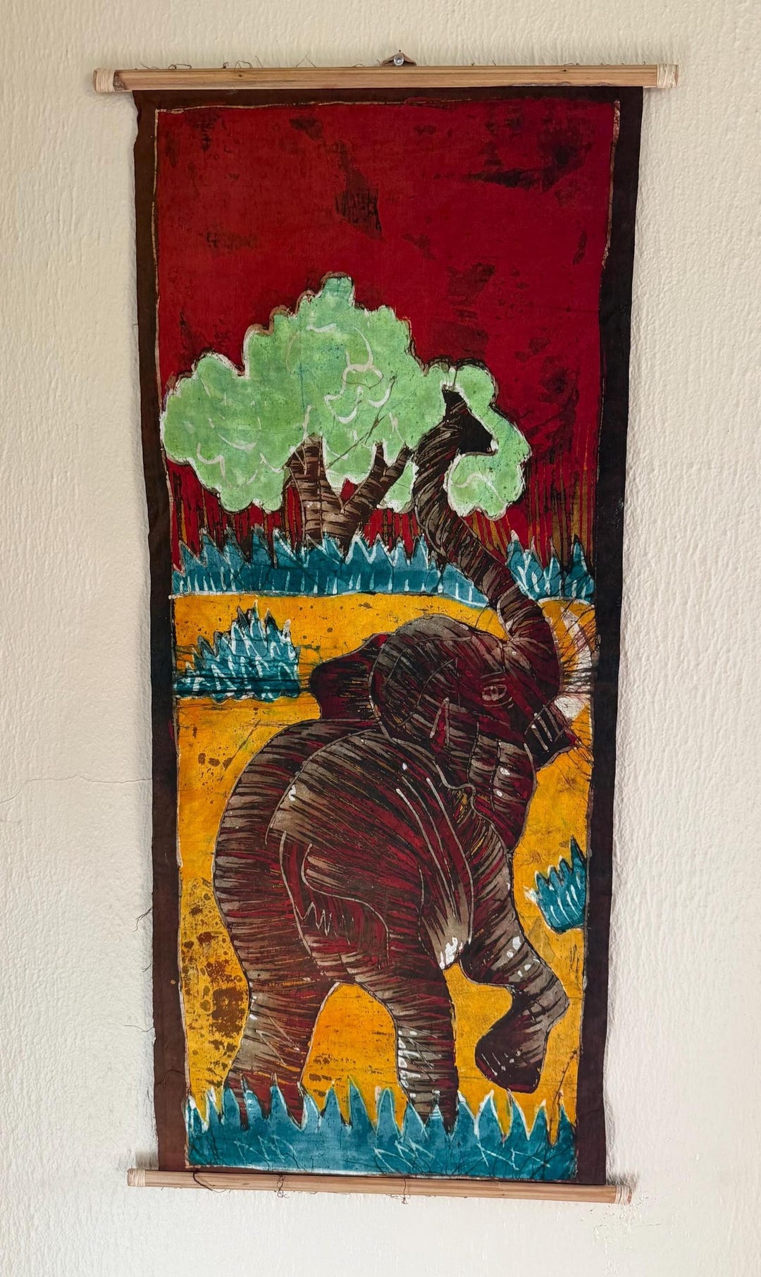 Framed African Art, Wall Decor Batik - Etsy