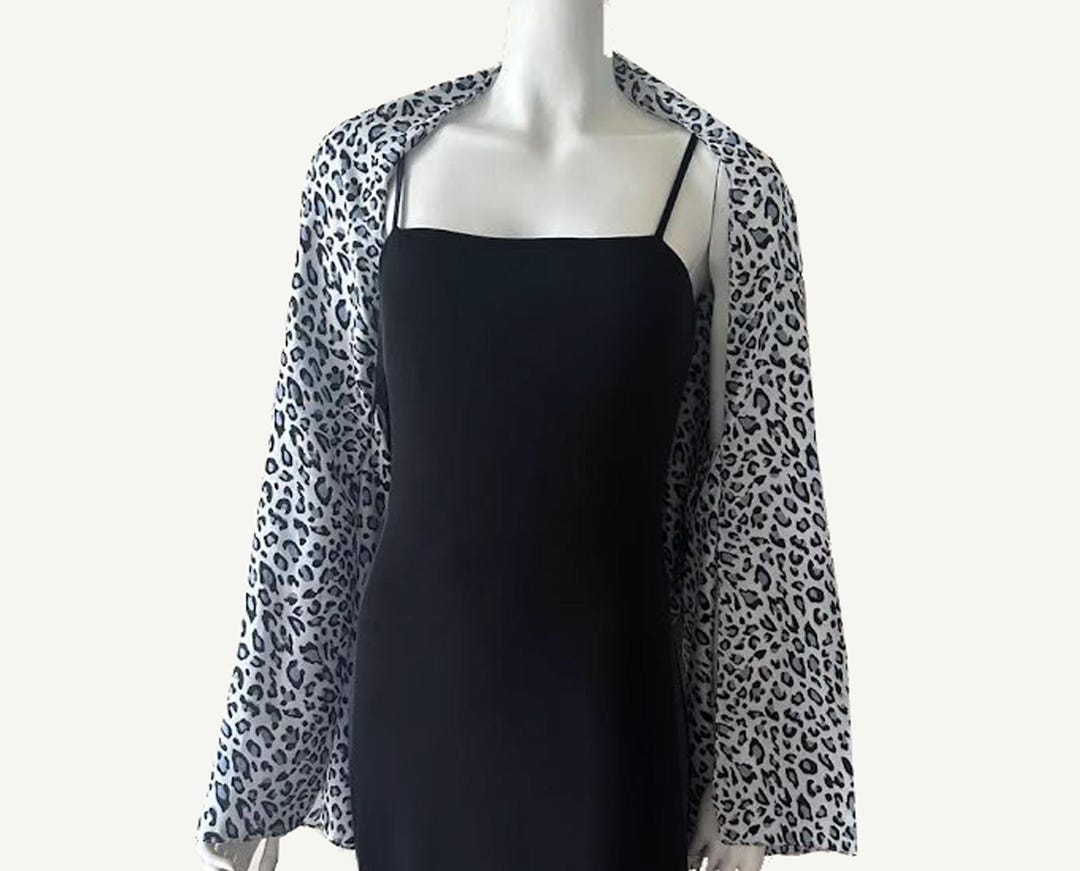 Leopard Print Lightweight Shrug: Convertible Cape Scarf - Etsy