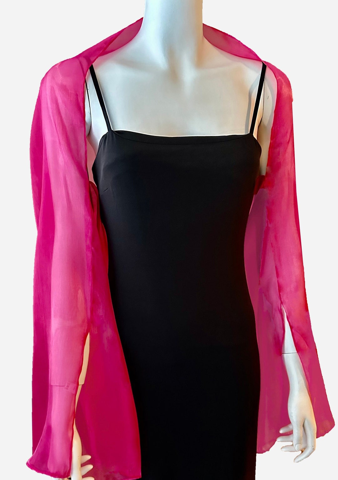 Pink Bolero Shrug: Long Sleeve Wedding Shawl Scarf - Etsy