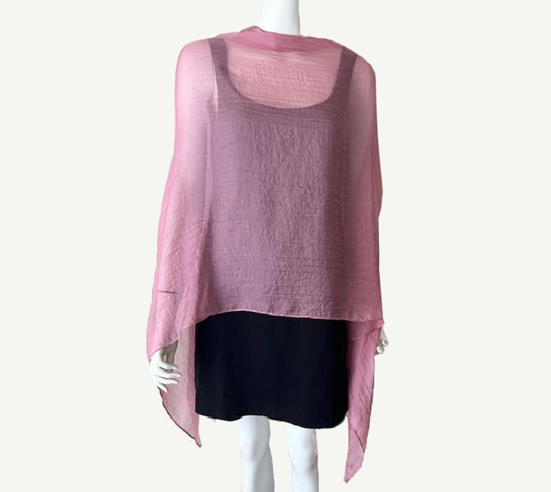 Pink Asymmetrical Poncho, Wedding Poncho, Soft All Seasin Poncho ...