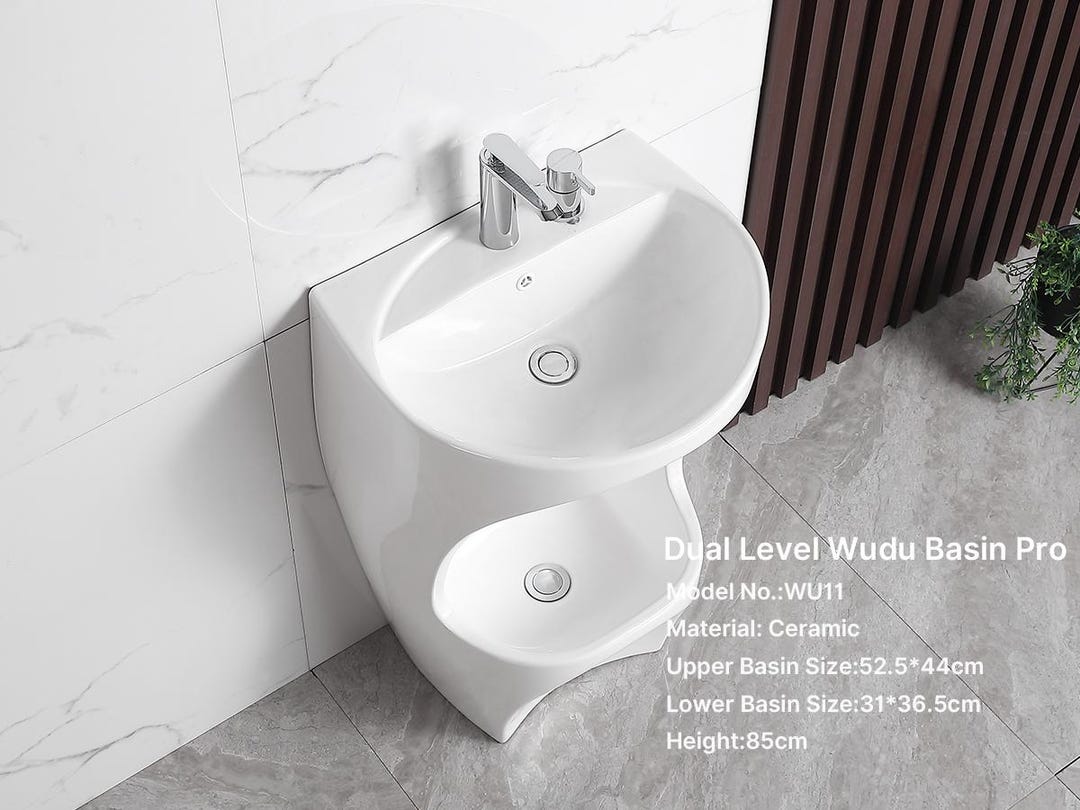 Wuduwash Dual Level Wudu Basin White Includes Tap & Fittings - Etsy