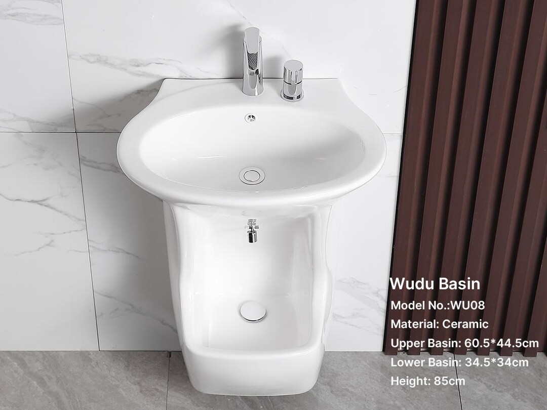Wudubasin Duallevel Wudu Basin 2.0 Large Ablution Sink With Tap Deep ...
