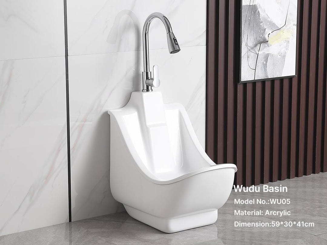Wudu Basin Evolve |ablution Wash Basin With Heavyduty Chrome Chair Long ...