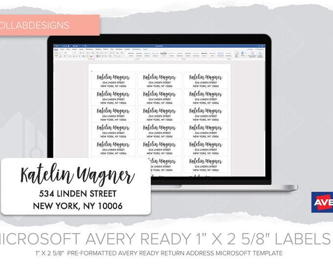 Address Label, Editable Address Label, Address Label Template, Editable ...
