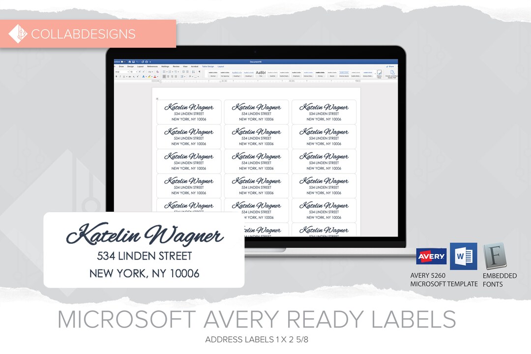 Address Label, Editable Address Label, Address Label Template, Editable ...