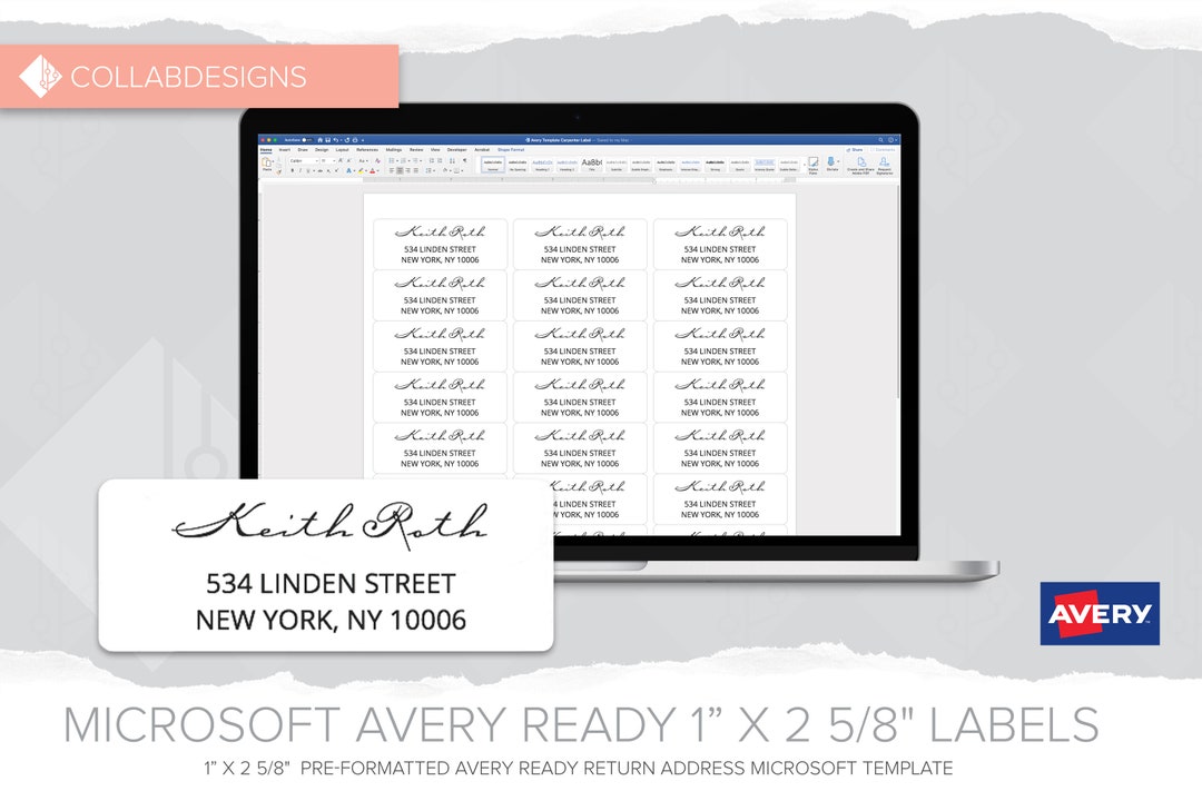 Address Label, Editable Address Label, Address Label Template, Editable ...