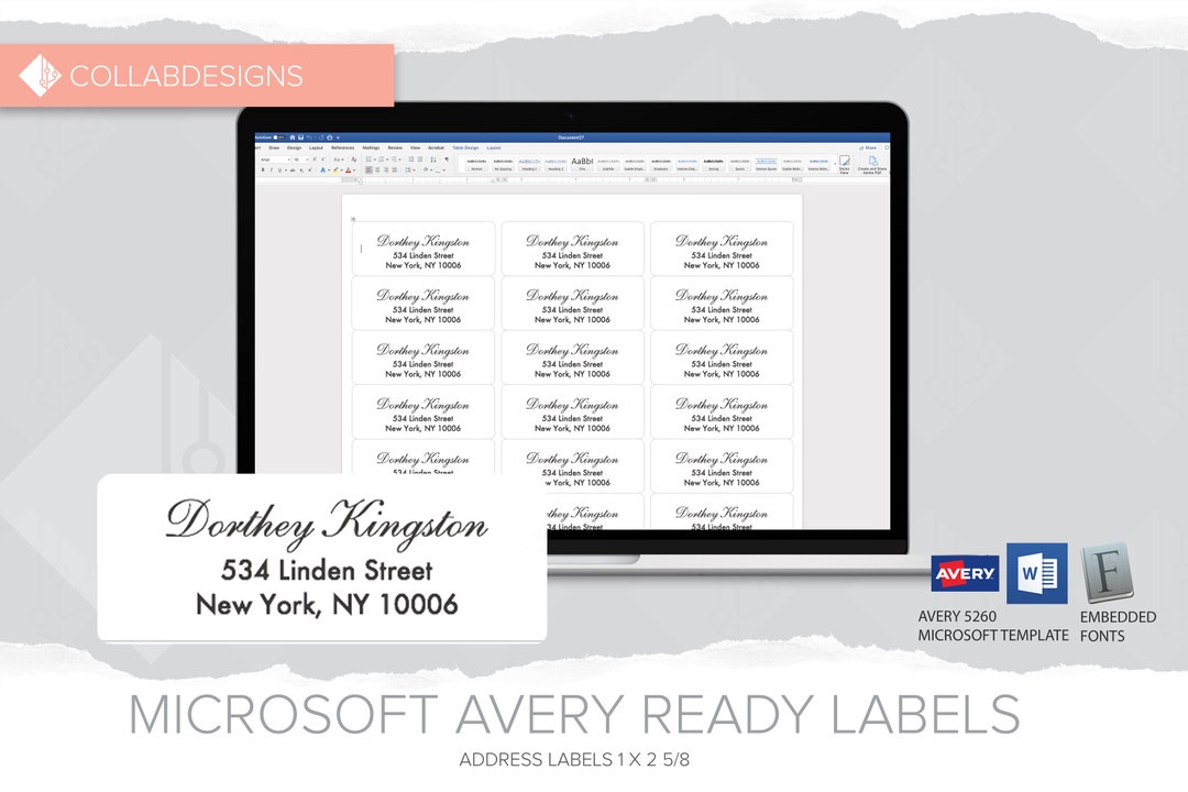 Address Label, Editable Address Label, Address Label Template, Editable ...