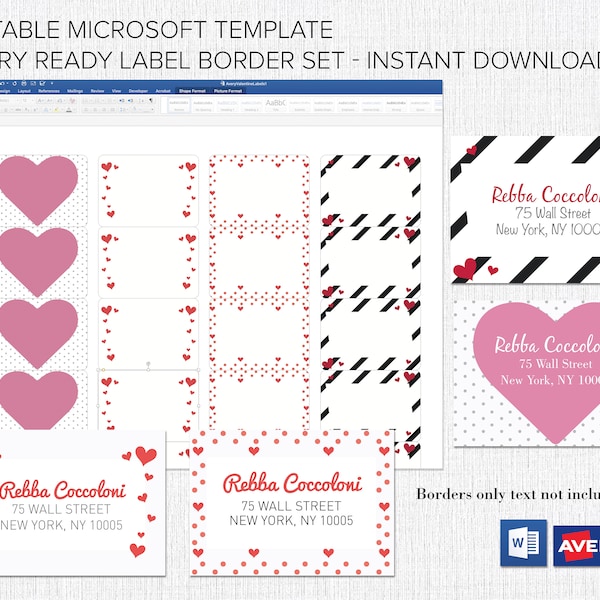 Printable Avery Label Borders - Etsy