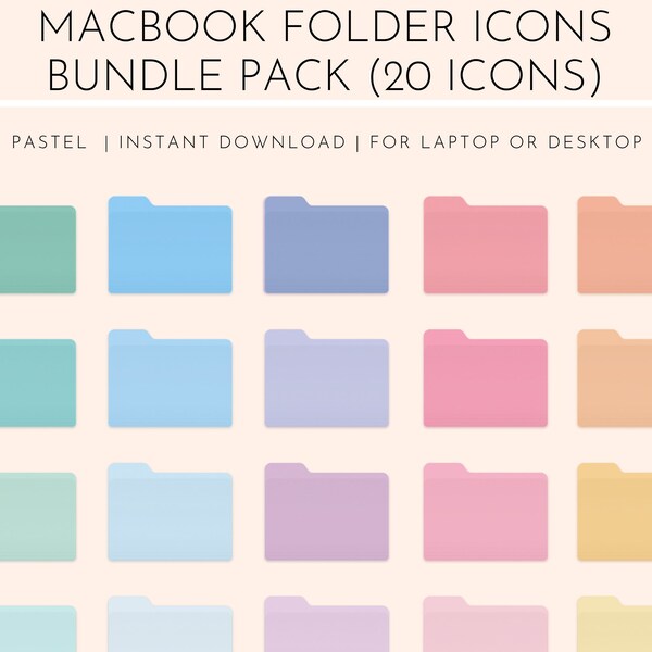 Bright Rainbow Folder Icons Folder Icon Color Pack Mac OS Systems ...
