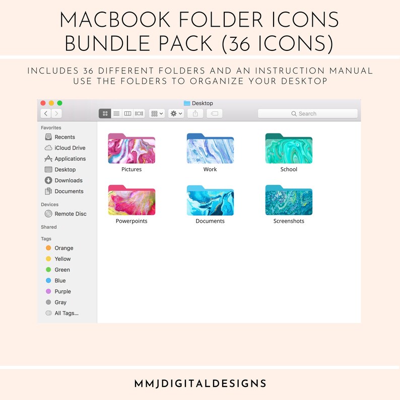 Colorful Folder Icons | Folder Icon Color Pack | Mac OS Systems ...