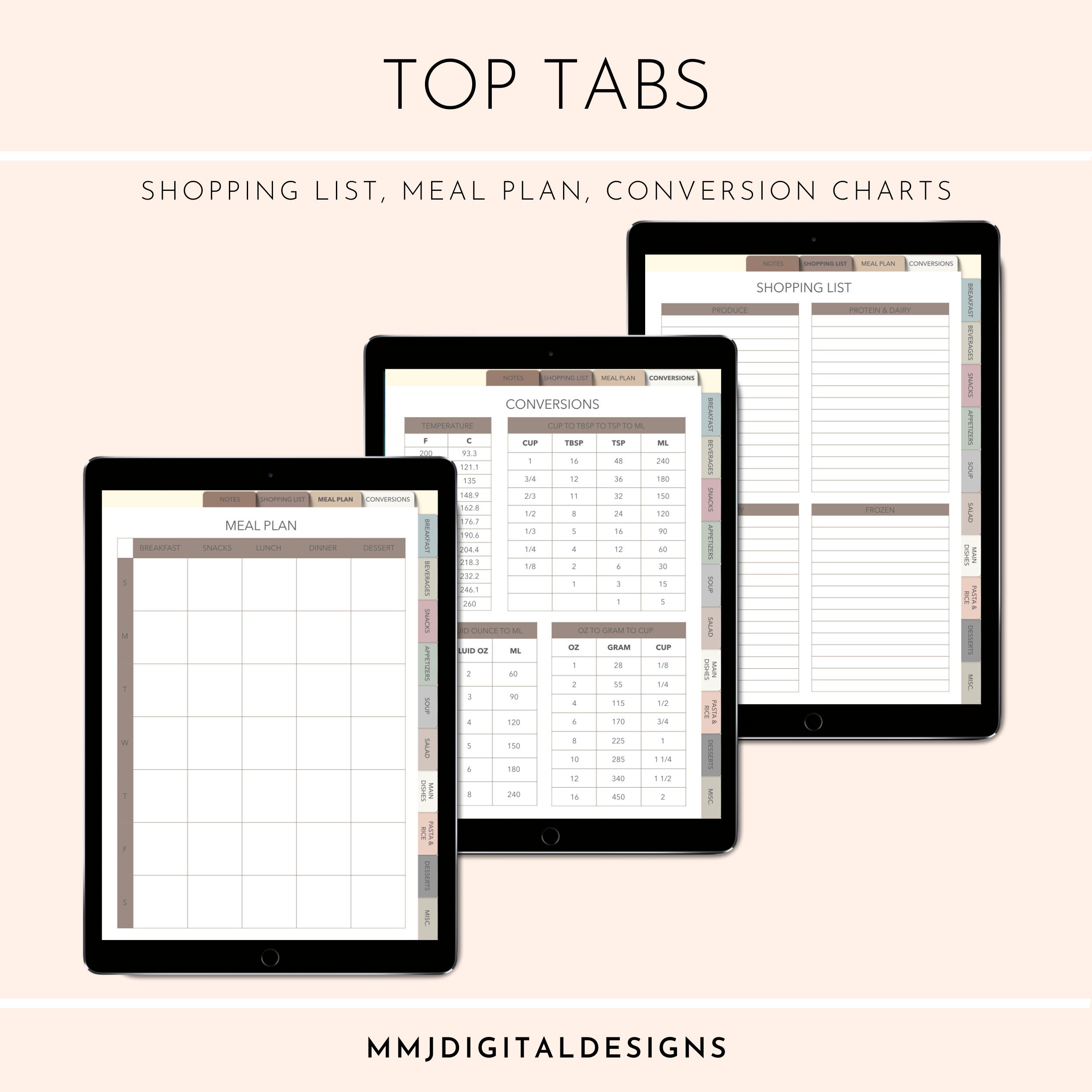Digital Recipe Book | Food Stickers | Cookbook Download With Hyperlinks ...