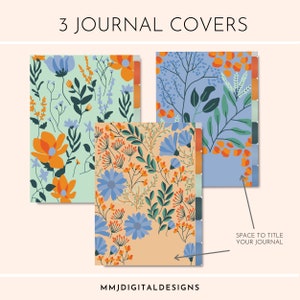 6 Section Tabbed Floral Digital Notebook Journal | Floral Stickers ...