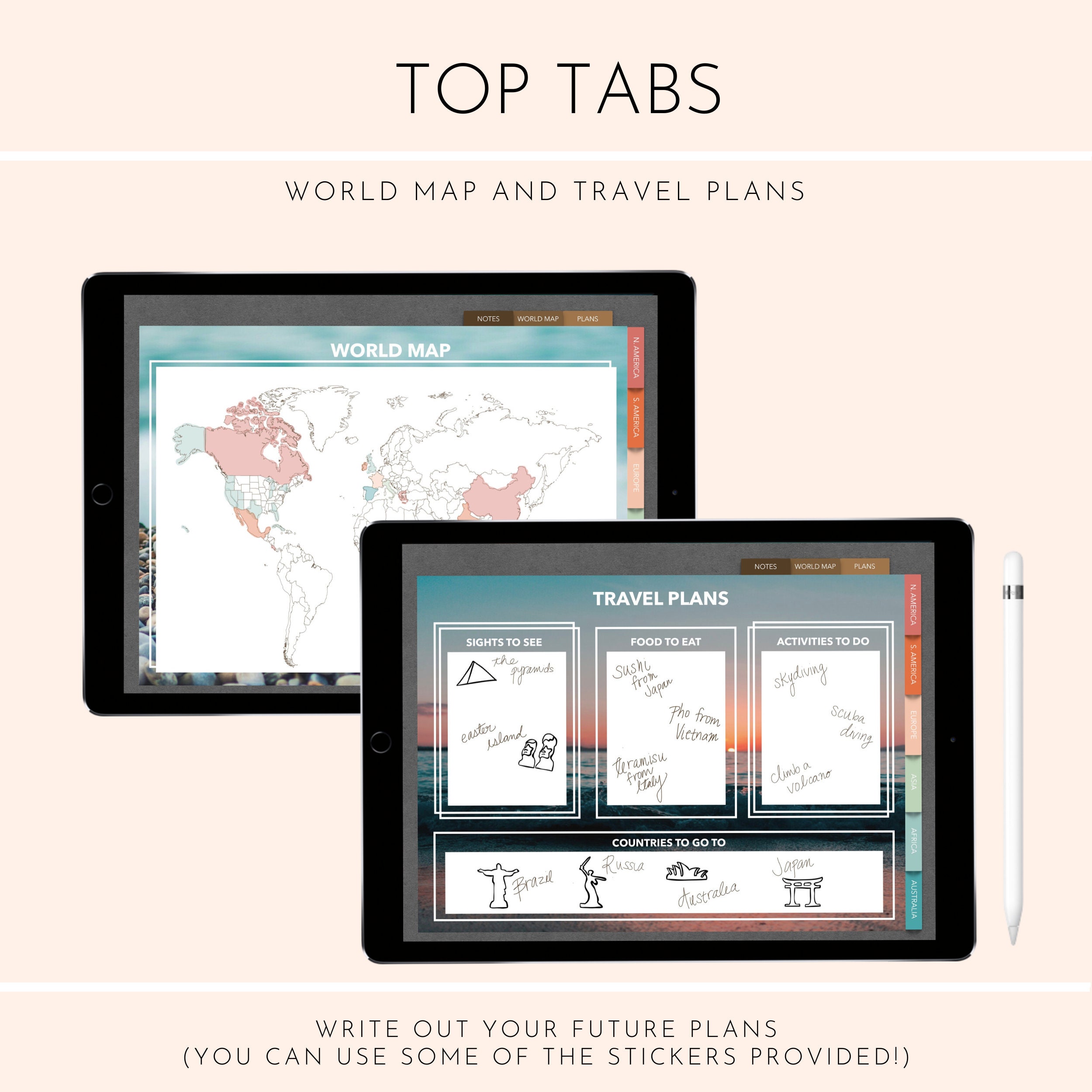 Digital Travel Journal Download With Hyperlinks Sticker - Etsy