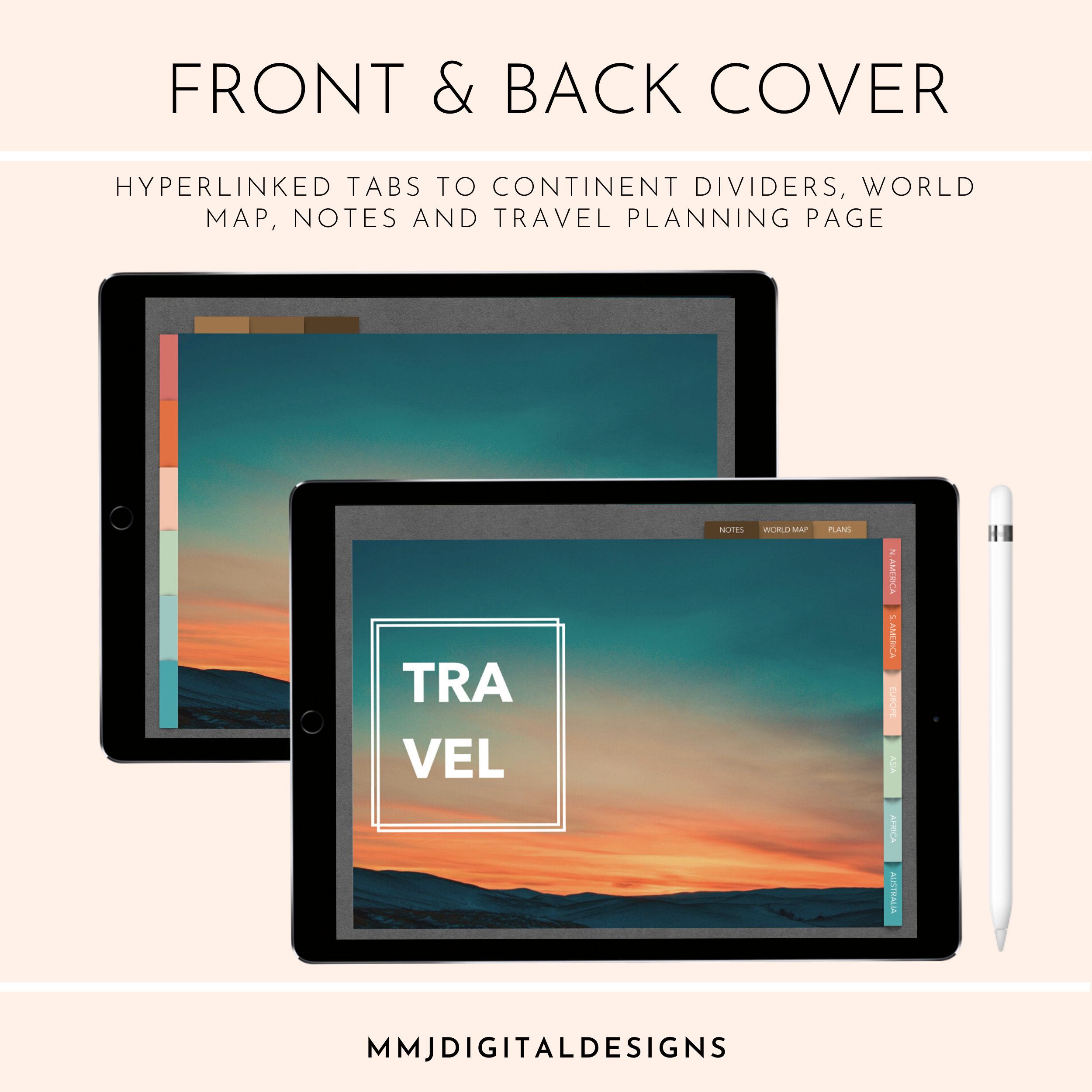 Digital Travel Journal Download With Hyperlinks Sticker - Etsy