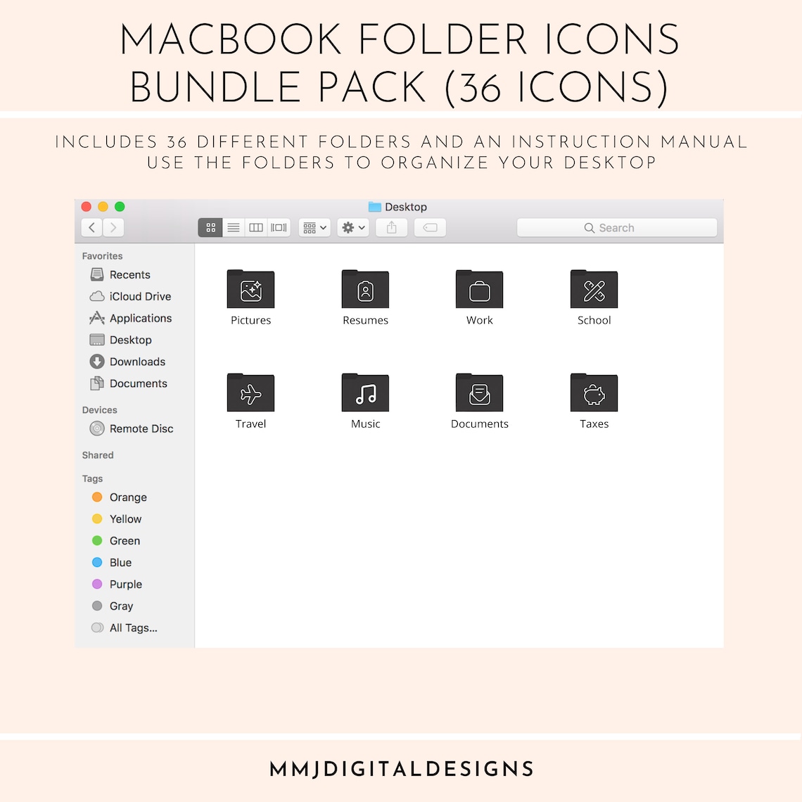 White Folder Icons | Folder Icon Pack | Mac OS Systems | Instant ...
