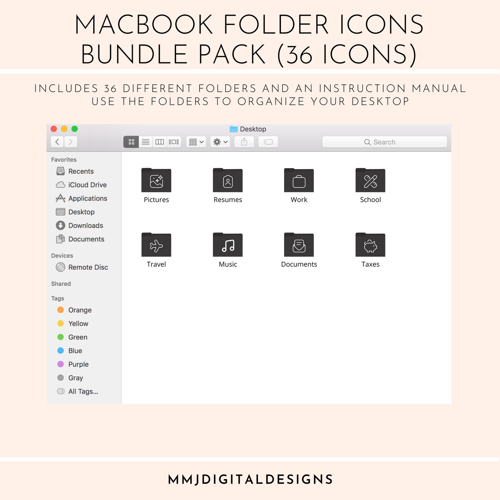 White Folder Icons | Folder Icon Pack | Mac OS Systems | Instant ...