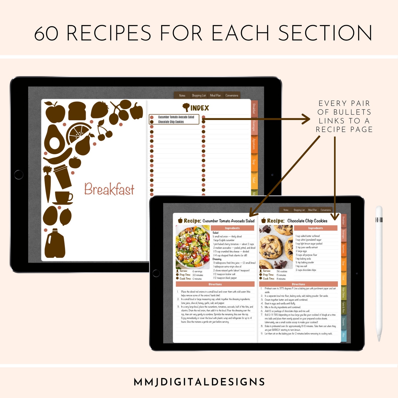Digital Recipe Book/ Cookbook Download With Hyperlinks - Good for ...