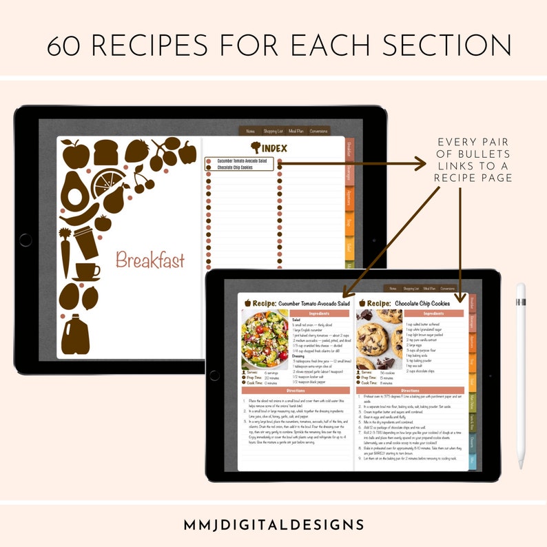 Digital Recipe Book/ Cookbook Download With Hyperlinks - Good for ...