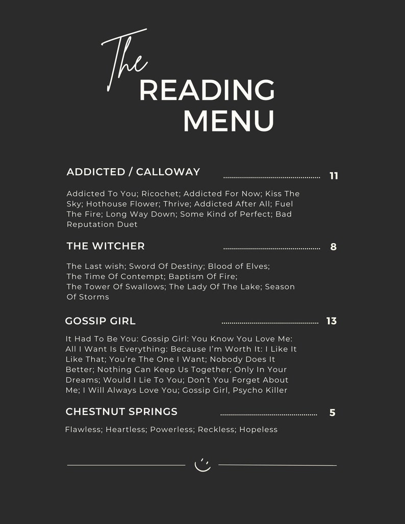 Custom to Be Read Cocktail Menu Poster printable, Bookish Poster, TBR ...